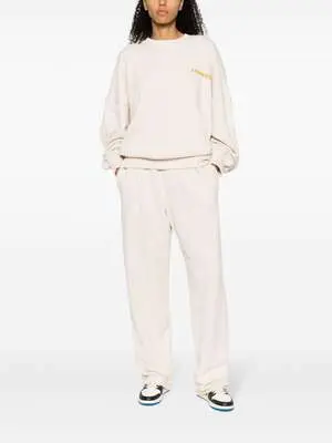 A PAPER KID Logo-patch Cotton Track Pants