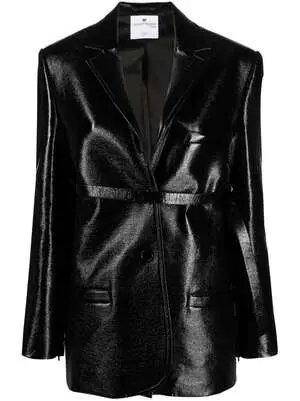 COURREGES Strap-detail Patent-finish Jacket