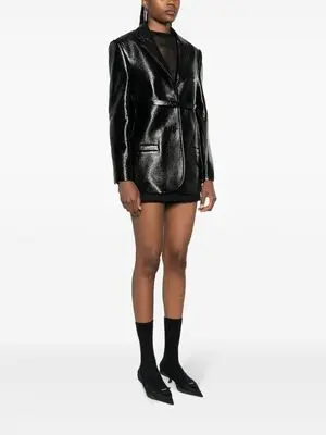 COURREGES Strap-detail Patent-finish Jacket