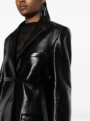 COURREGES Strap-detail Patent-finish Jacket