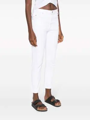 MARANT ETOILE Nea Cotton Slim-fit Trousers - White