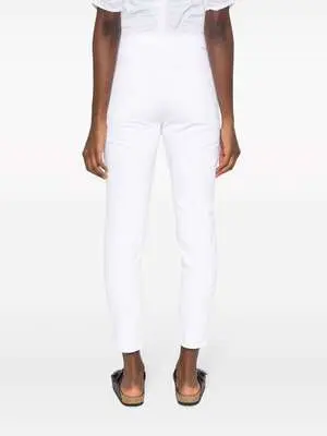 MARANT ETOILE Nea Cotton Slim-fit Trousers - White