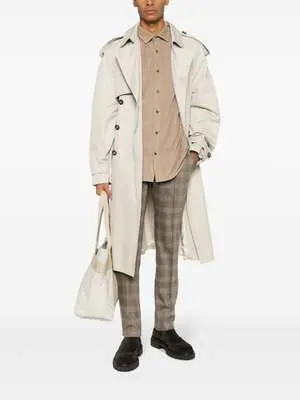 JACOB COHЁN Plaid-check Wool-blend Trousers - Brown