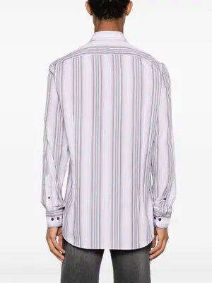 Etro Logo-embroidered Striped Shirt
