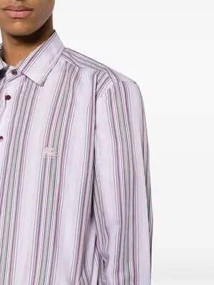 Etro Logo-embroidered Striped Shirt