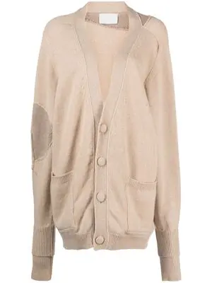 RAMAEL Panelled Cashmere-blend Cardigan