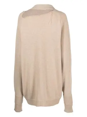 RAMAEL Panelled Cashmere-blend Cardigan