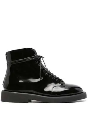 Marsèll 40mm Gommello Patent-finish Biker Boots