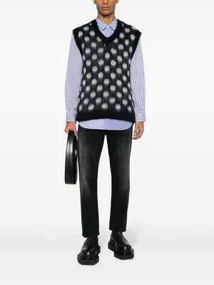 Marni Polka-dot Brushed-knit Vest