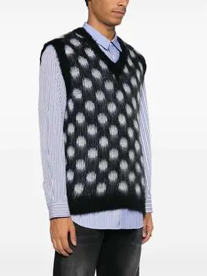 Marni Polka-dot Brushed-knit Vest