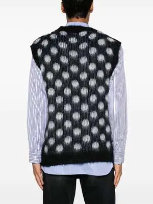Marni Polka-dot Brushed-knit Vest