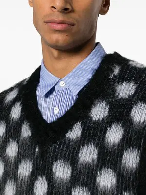 Marni Polka-dot Brushed-knit Vest