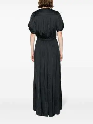 Zadig&Voltaire Bow-embellished Crinkled Satin Dress