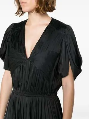 Zadig&Voltaire Bow-embellished Crinkled Satin Dress