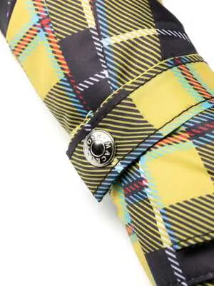 Mackintosh Ayr Check-pattern Automatic Telescopic Umbrella - Green