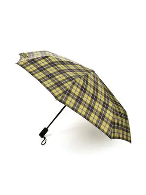 Mackintosh Ayr Check-pattern Automatic Telescopic Umbrella - Green
