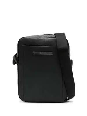 Calvin Klein Logo-plaque Faux-leather Crossbody Bag - Black