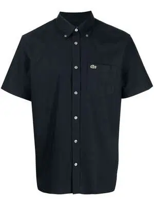 Lacoste Logo-embroidered Cotton Shirt - Blue