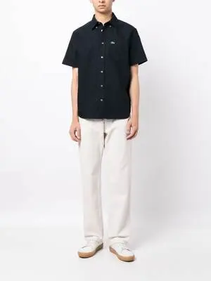 Lacoste Logo-embroidered Cotton Shirt - Blue