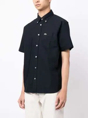 Lacoste Logo-embroidered Cotton Shirt - Blue