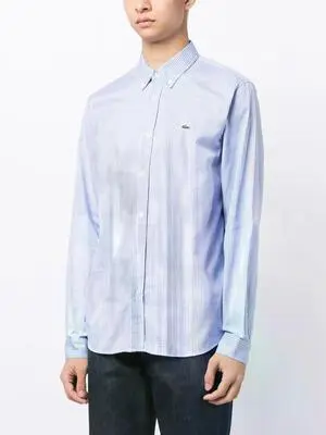 Lacoste Crocodile Logo-patch Plaid Shirt