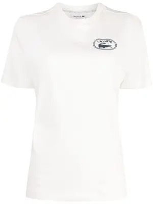 Lacoste Signature-print Cotton T-shirt