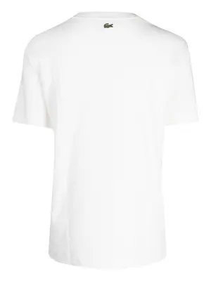 Lacoste Signature-print Cotton T-shirt