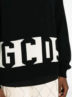Gcds Intarsia-knit Half-zip Jumper