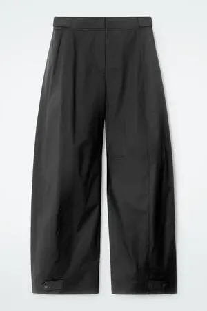 Cos Barrel-leg Utility Trousers - Black