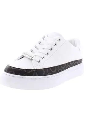 Calvin Klein Ava Womens Faux Leather Performance Athletic And Training Shoes - White