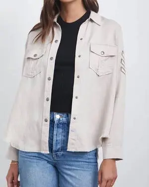 Rails Loren Shirt Jacket In Stone Rose Gold - Multi
