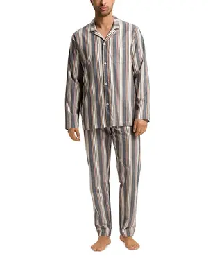 Hanro Long Sleeve Pajama Set - Redwood