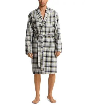 Hanro Homey Checked Robe Wintry Che