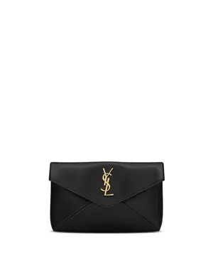 Saint Laurent Cassandre Small Envelope Pouch - Black
