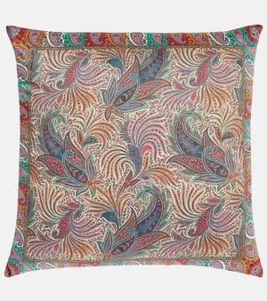 Etro Embroidered Cotton Cushion - Multicoloured
