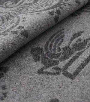 Etro Paisley Wool And Cashmere Blanket - Grey