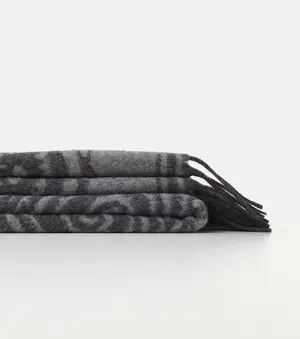 Etro Paisley Wool And Cashmere Blanket - Grey