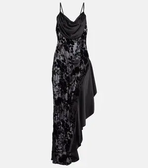 RODARTE Asymmetrical Bias Slip Dress - Black