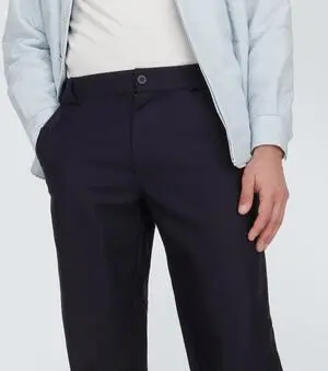 GR10K Straight-leg Wool-blend Trousers