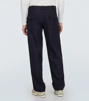 GR10K Straight-leg Wool-blend Trousers