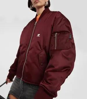 COURREGES Courrèges Logo Bomber Jacket - Red
