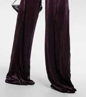 Rick Owens Velvet Wide-leg Trousers