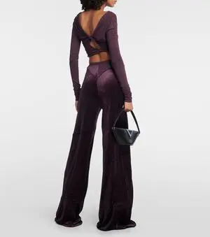 Rick Owens Velvet Wide-leg Trousers