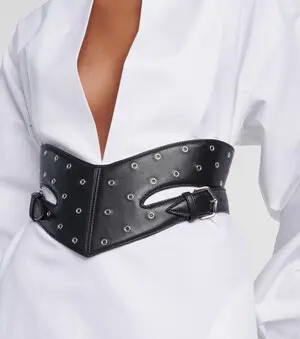 Alaïa Perforated Leather Belt