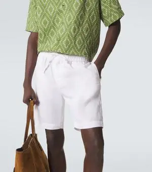 Frescobol Carioca Felipe Linen-blend Shorts - White