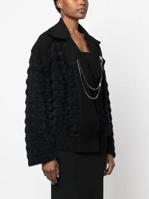 GENNY Brooch-detail Wool Jacket