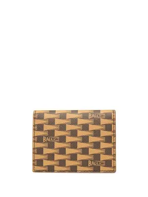 Bally Pennant-print Folded Wallet - Brown