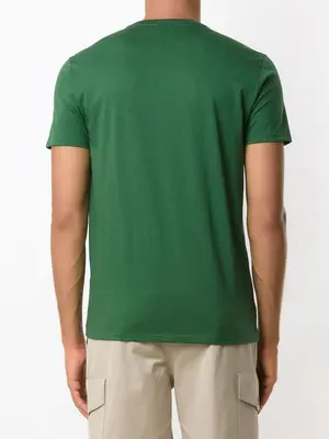 Lacoste Logo-embroidered Cotton V-neck T-shirt - Green