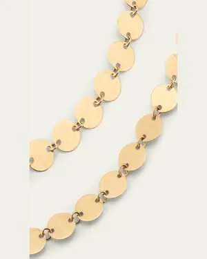 Lana Jewelry 14k Laser Disc Duo Chain Necklace