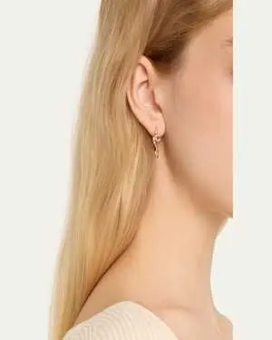 Bea Bongiasca Margherita 9k Yellow Gold & Enamel Earrings